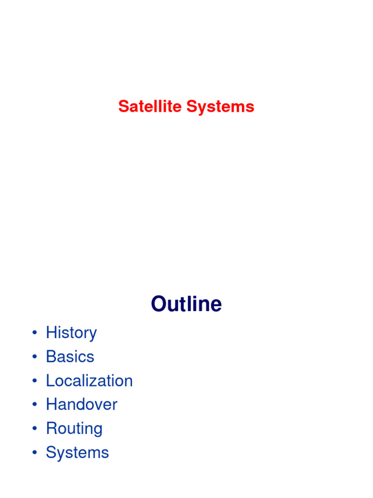 Satellites | PDF | Satellite | Public Switched Telephone Network