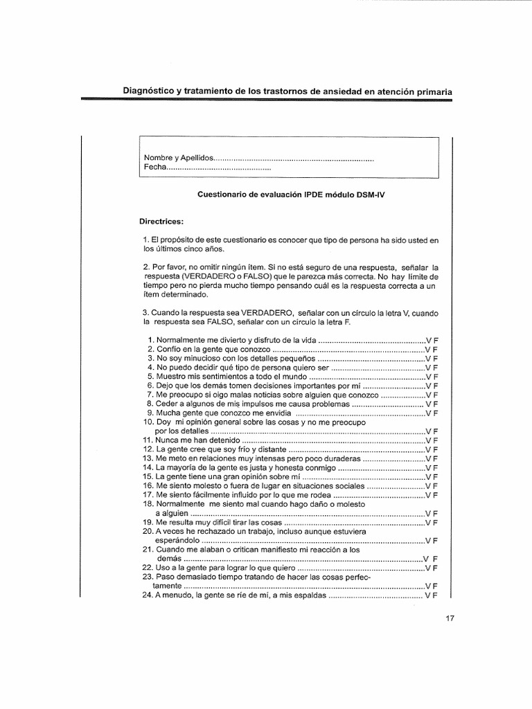 Ipde-3 Personsalitat | PDF