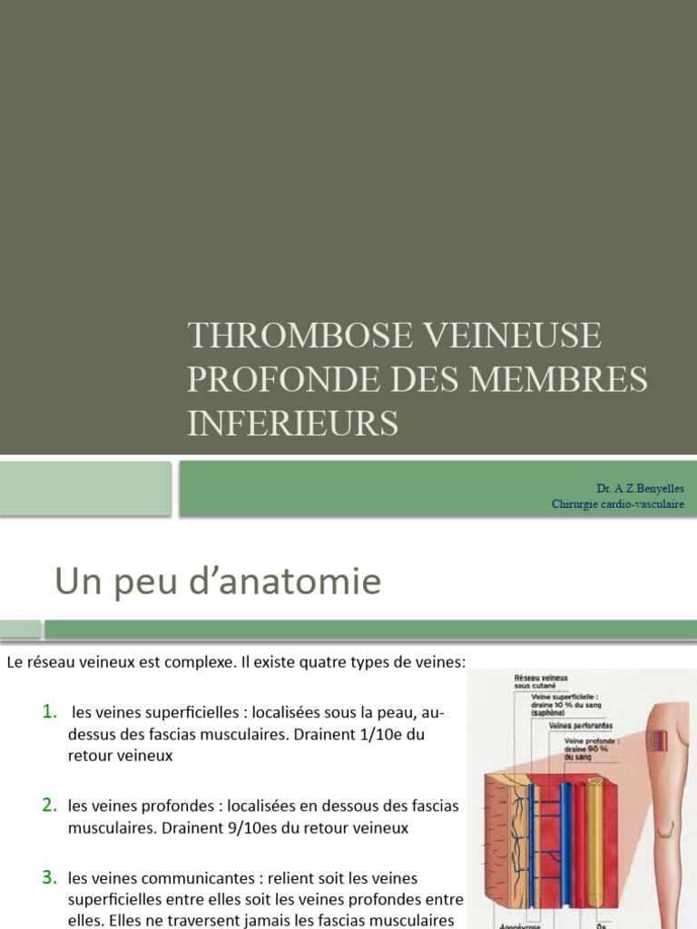 Thrombose veineuse profonde : causes et risques | PDF | Causes de décès ...