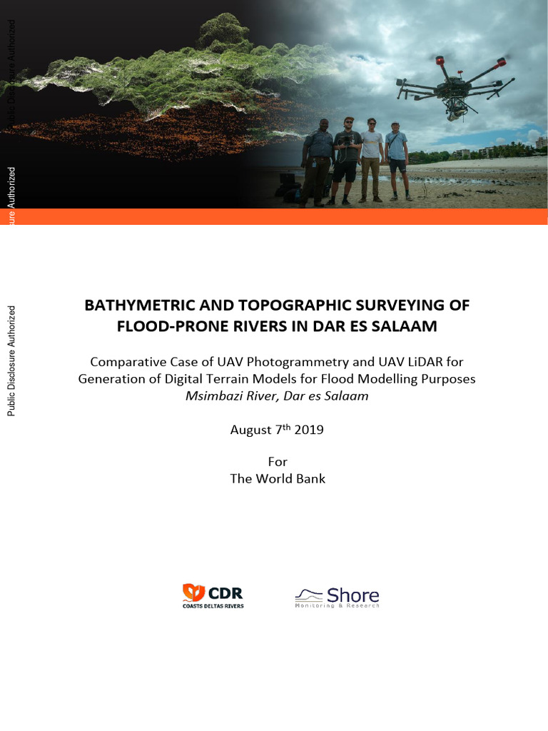 Bathymetric And Topographic Surveying Of Flood Prone Rivers In Dar Es Salaam Pdf Lidar