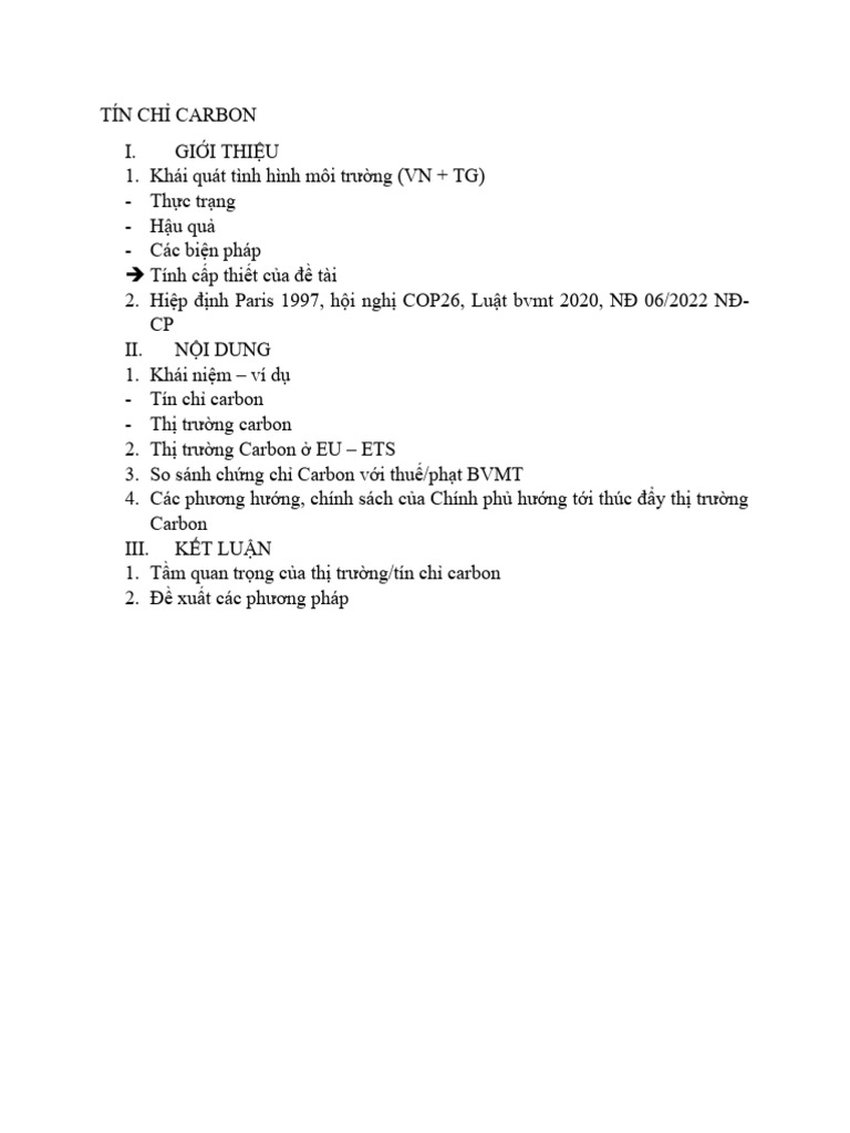 TÍN CHỈ CARBON | PDF
