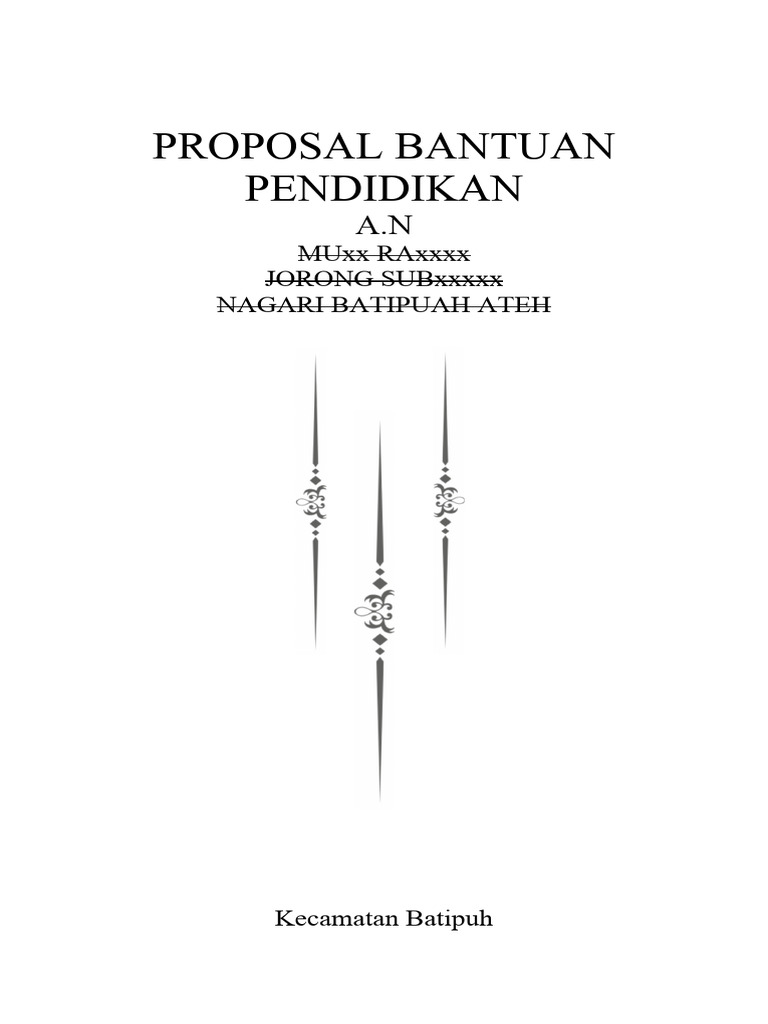 Proposal Bantuan Pendidikan MUTIA | PDF
