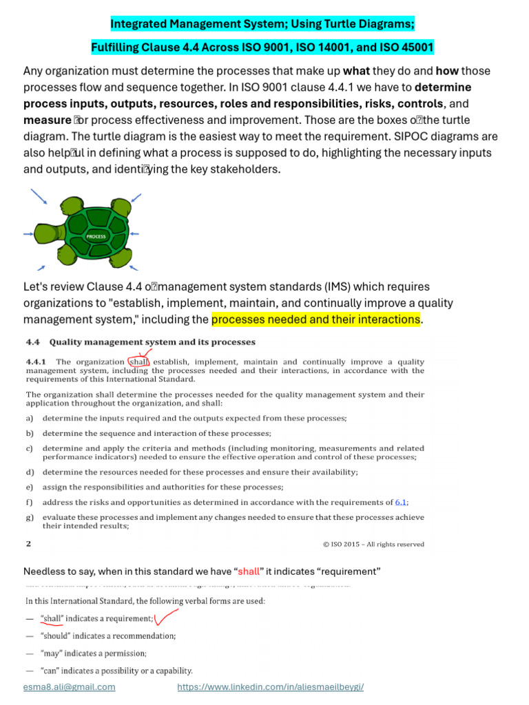 ISO Management System: Turtle Diagrams Explained | PDF | Welding ...