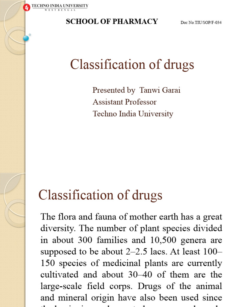 Classification of Drugs (Autosaved) | Download Free PDF | Taxonomy ...