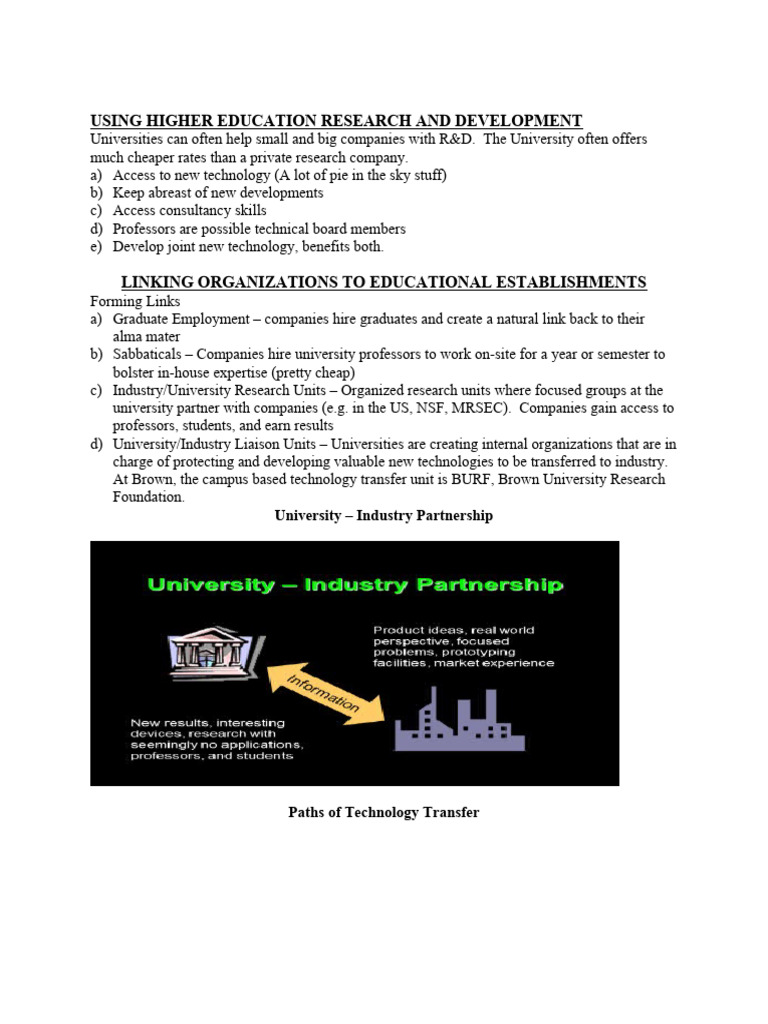 University-Industry R&D Partnerships Guide | PDF | Entrepreneurship ...
