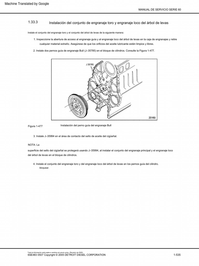 ESPAÑOL 3 1.669 Detroit Diesel Series 60 Service Manual | Descargar ...