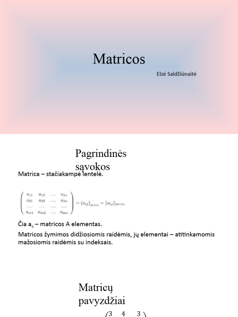 Matricos | PDF