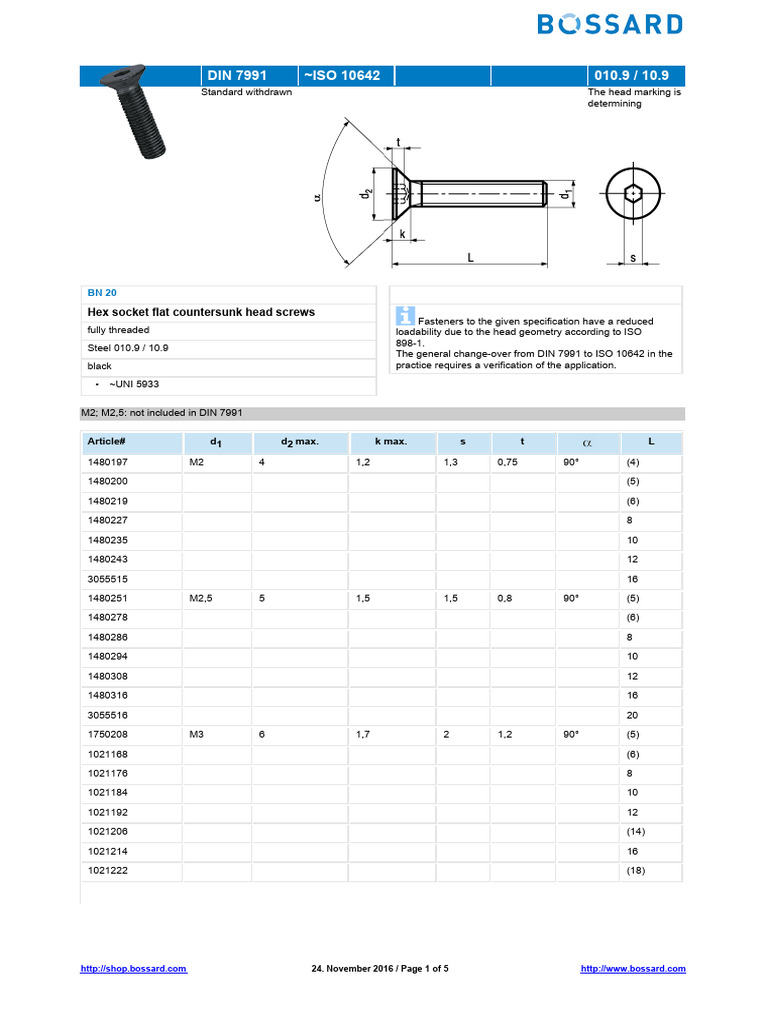 BN20 en | PDF | Screw | Metalworking