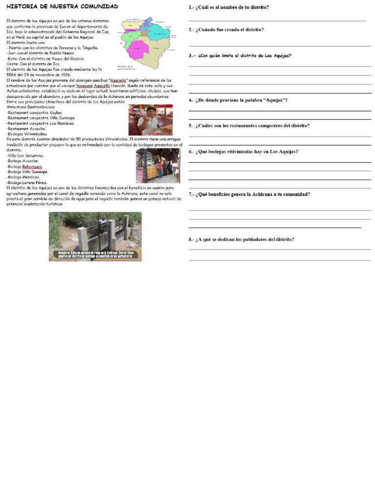 FICHA COMUNIC. LEEMOS HISTORIA DE NUESTRA COMUNIDAD -luisa (1) | PDF