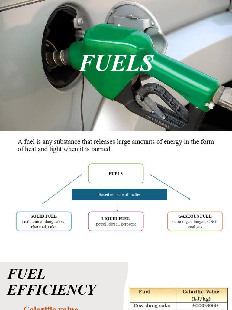Types and Efficiency of Fuels | PDF | Science & Mathematics