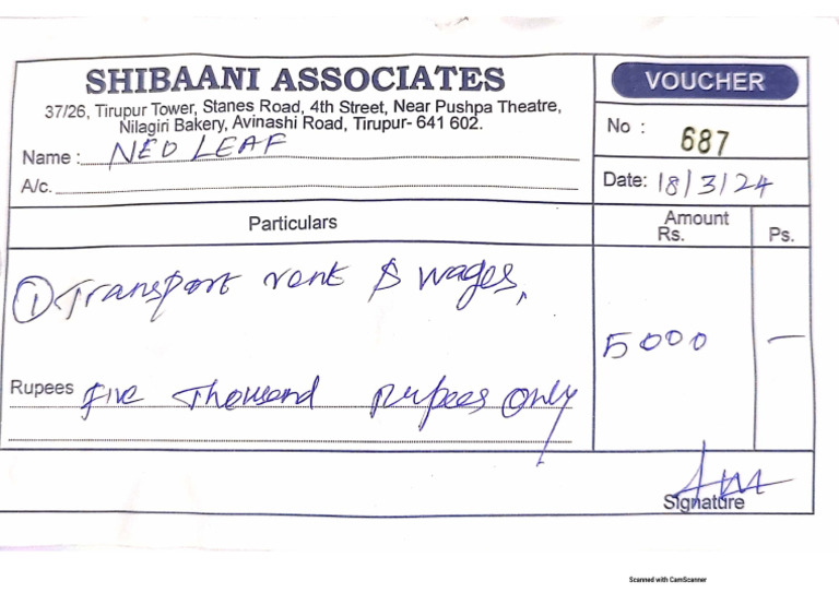 Transport Bill _ Tirupur to Coimbatore | PDF