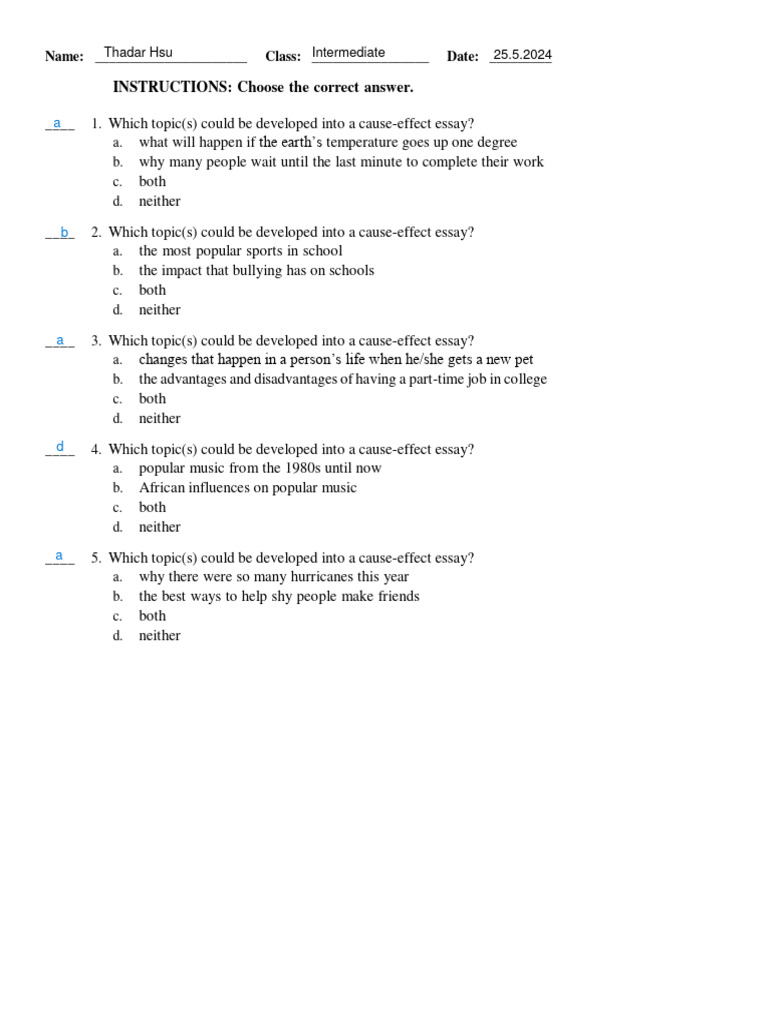 Final Exam Intermediate | PDF | Cash | Selfie