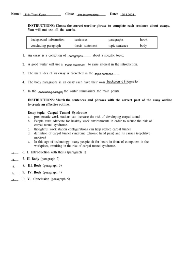 Final Exam Pre-intermediate | Download Free PDF | Vacation | Camping