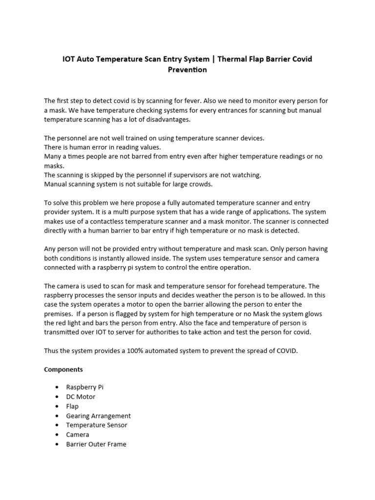 IOT Auto Temperature Scan Entry System - Thermal Flap Barrier Covid ...