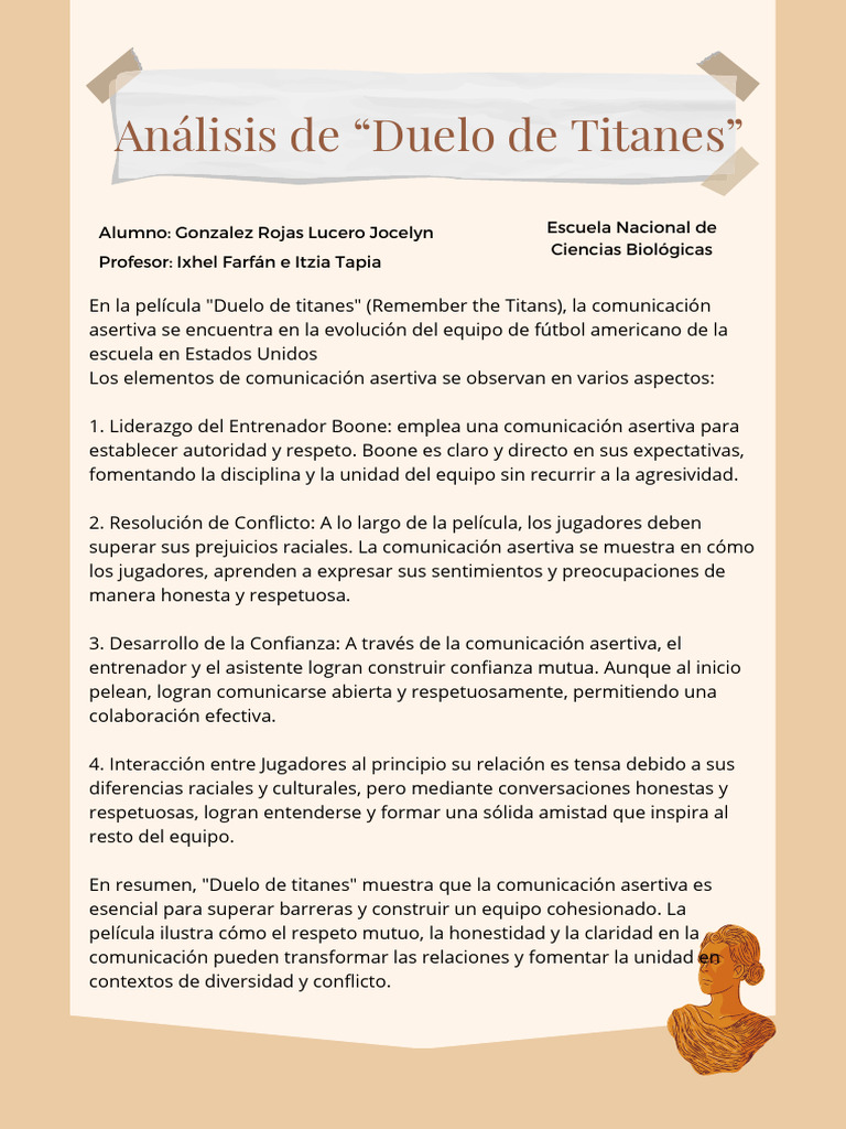 Análisis de Duelo de Titanes | PDF