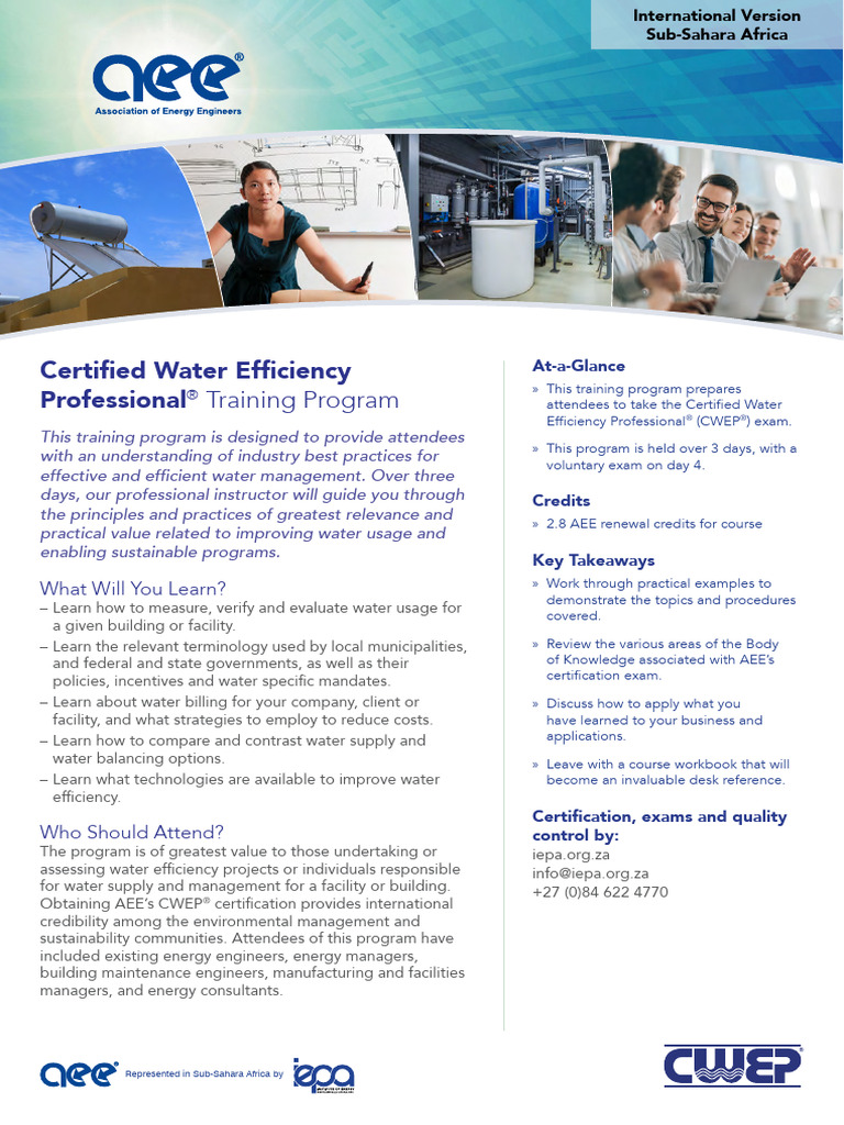 2020-08-24-CWEP-AEE-IEPA-Brochure | PDF | Water