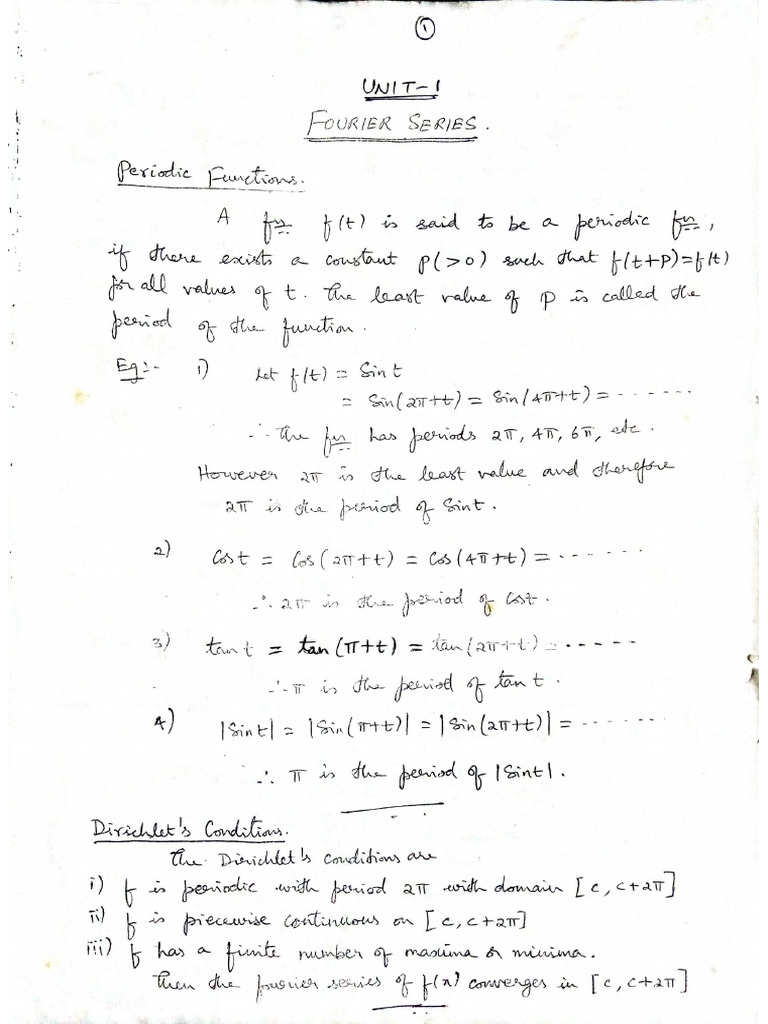Unit 2 - Fourier Series | PDF