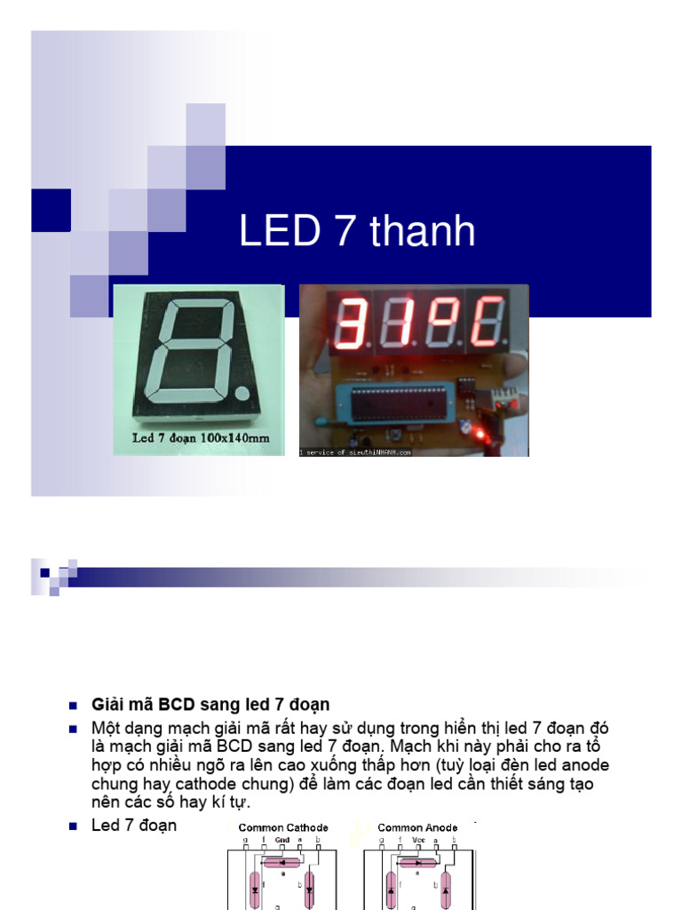 Bài giảng - LED 7 thanh - 895165 | PDF