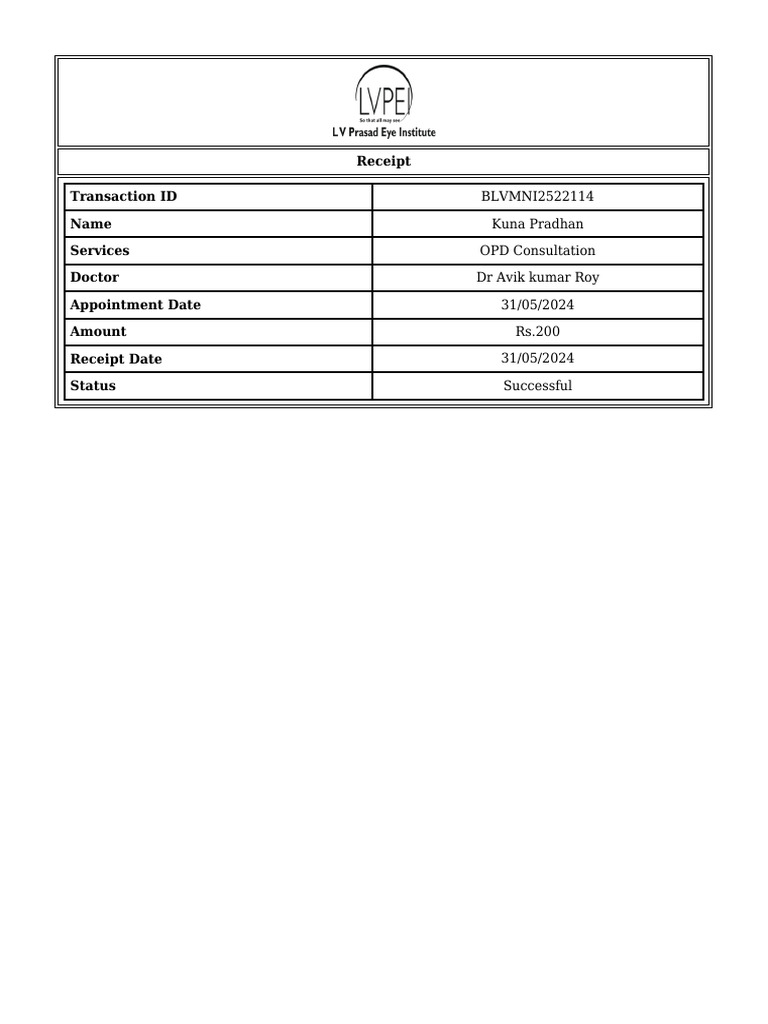 Payment Receipt | PDF