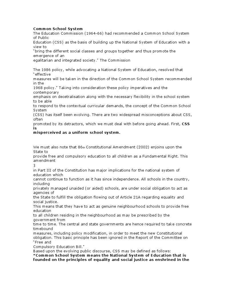 Common School System | PDF | State School | Curriculum