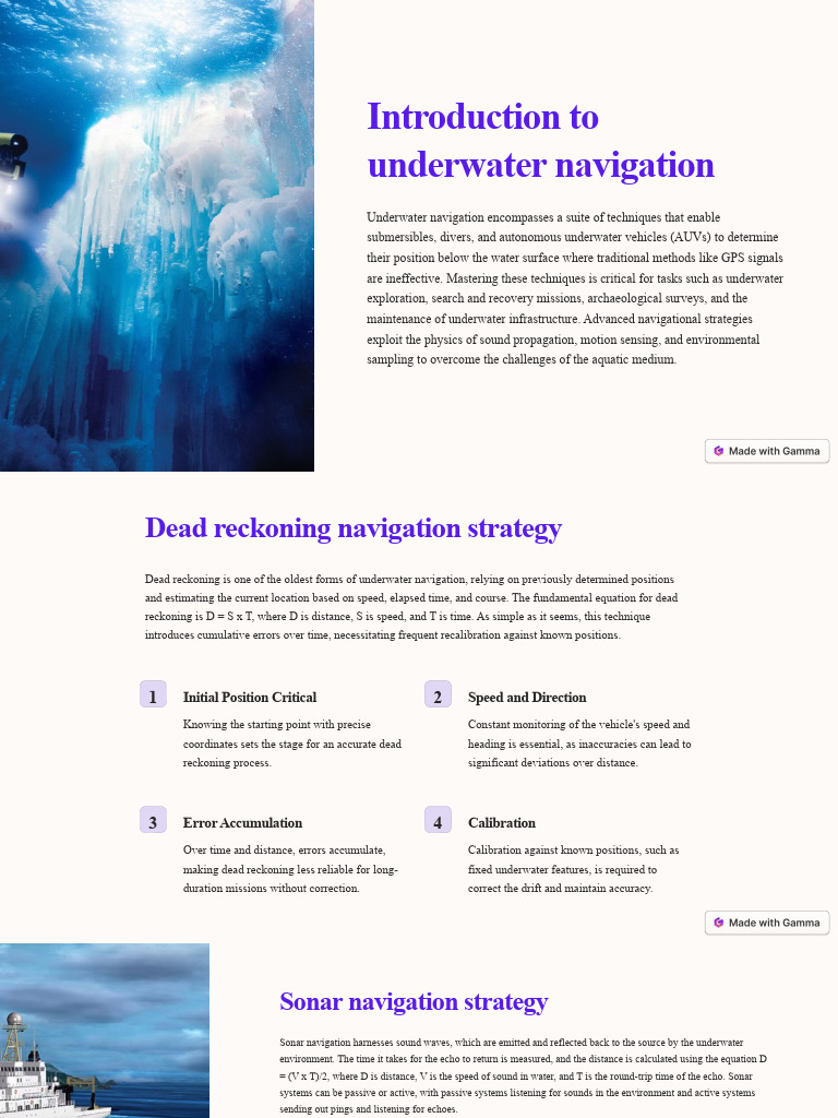 navigation strategies | PDF | Inertial Navigation System | Sonar