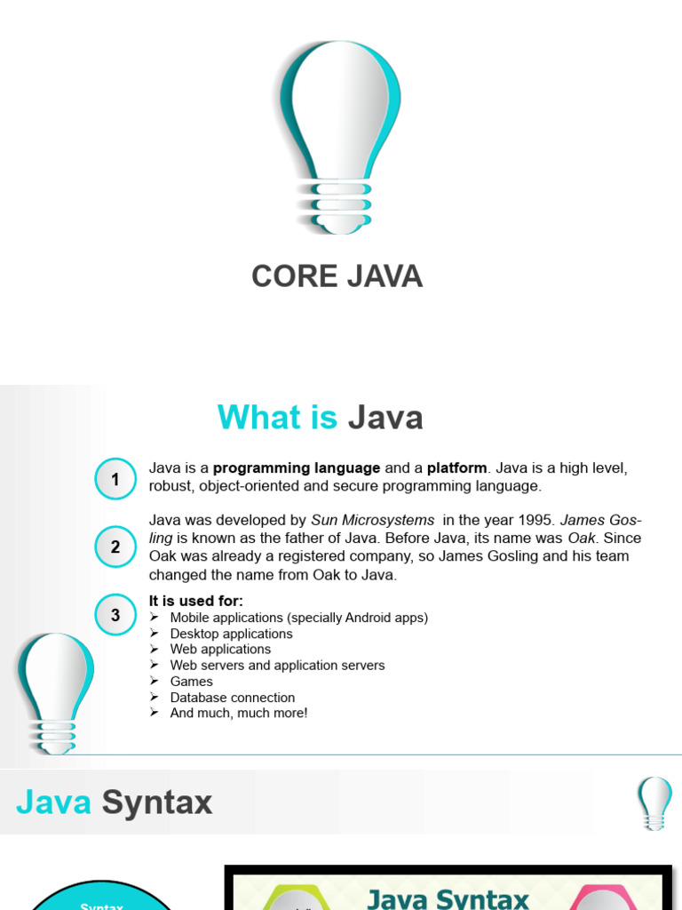Core Java | Download Free PDF | Reserved Word | Integer (Computer Science)