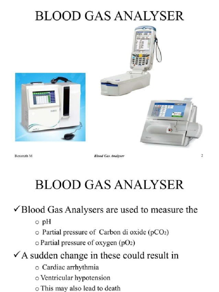 Blood Gas Analyzer | PDF