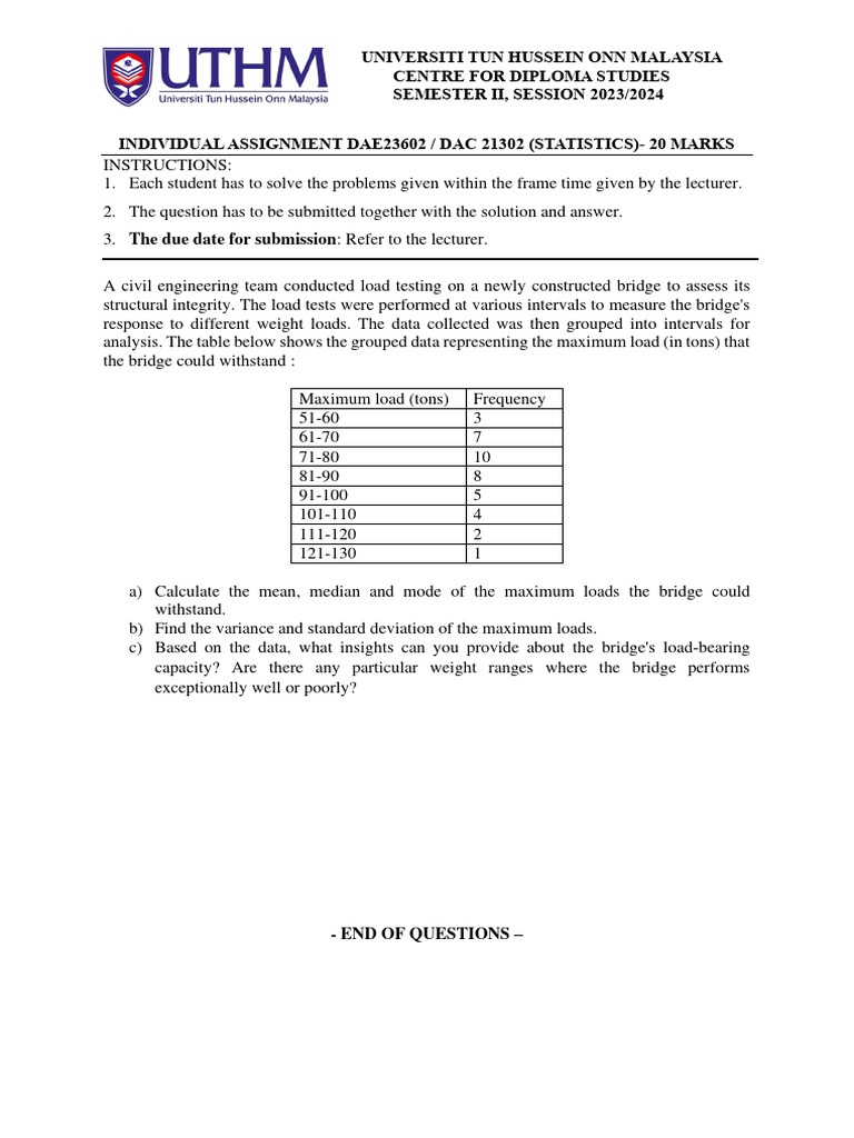 Bridge Load Testing Statistics Analysis | PDF | Science & Mathematics