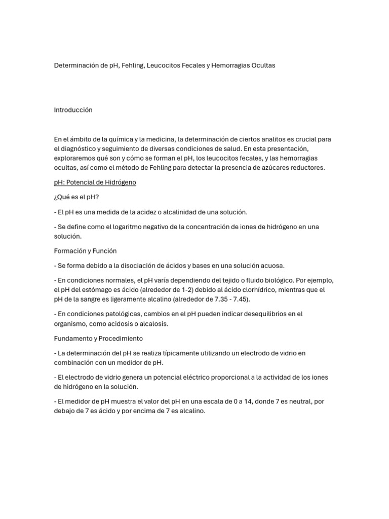 Determinación de PH | Descargar gratis PDF | Ph | Ácido