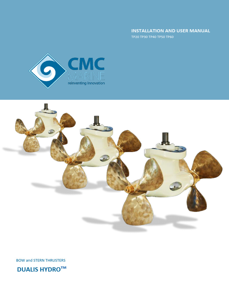 CMC - hydraulic bow and stern thruster (Dualis Hydro BTM50) USER MANUAL ...
