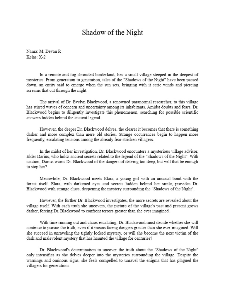 Tugas Novel Inggris Devan X-2 | PDF | Courage | Quest