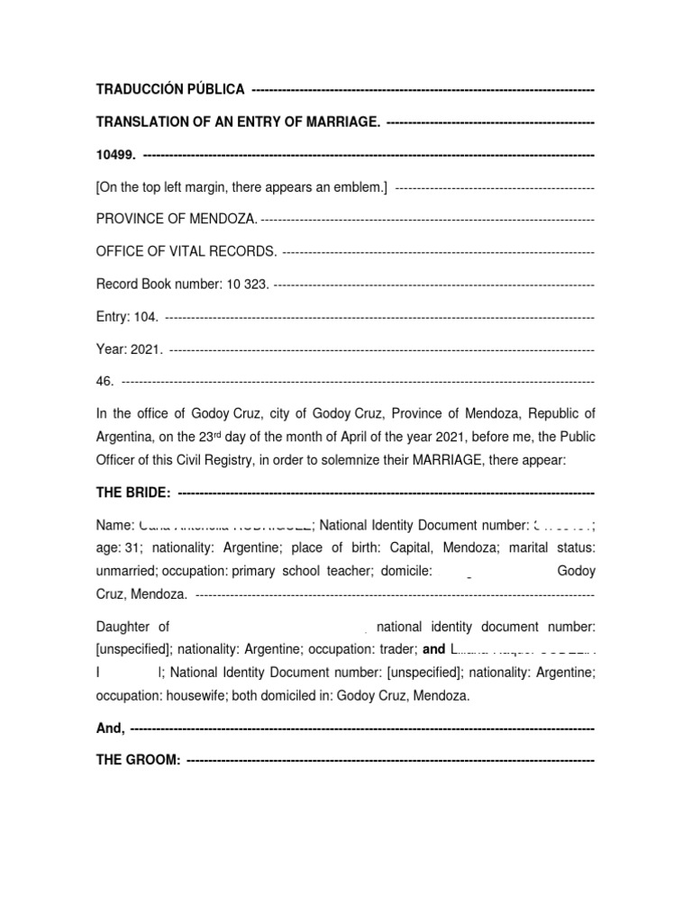 5-Marriage Certificate Sample | PDF | Social Institutions