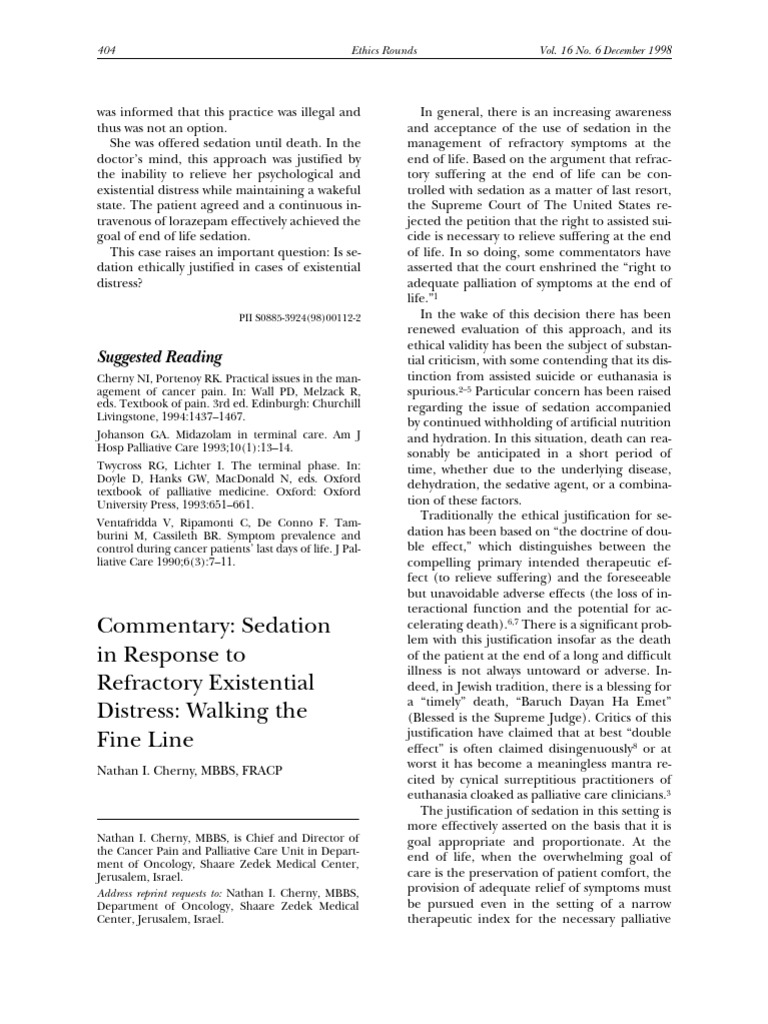 Commentary Jps | PDF | Palliative Care | Medical Specialties