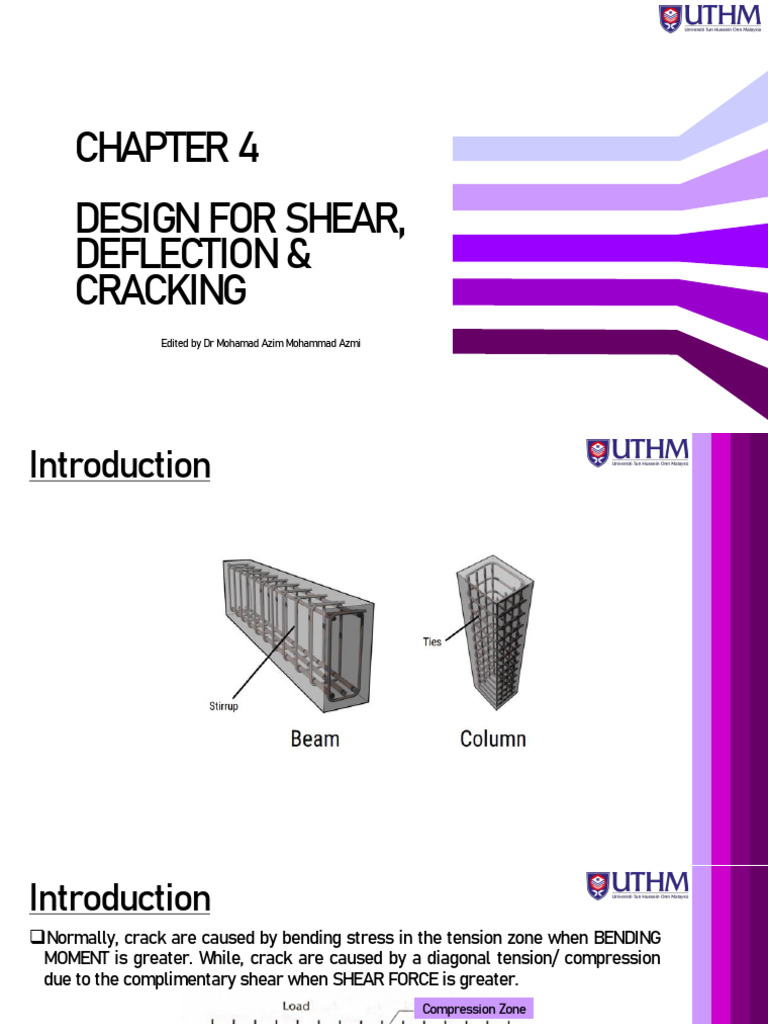 Chapter 4 Shear Reinforcement | PDF | Bending | Civil Engineering