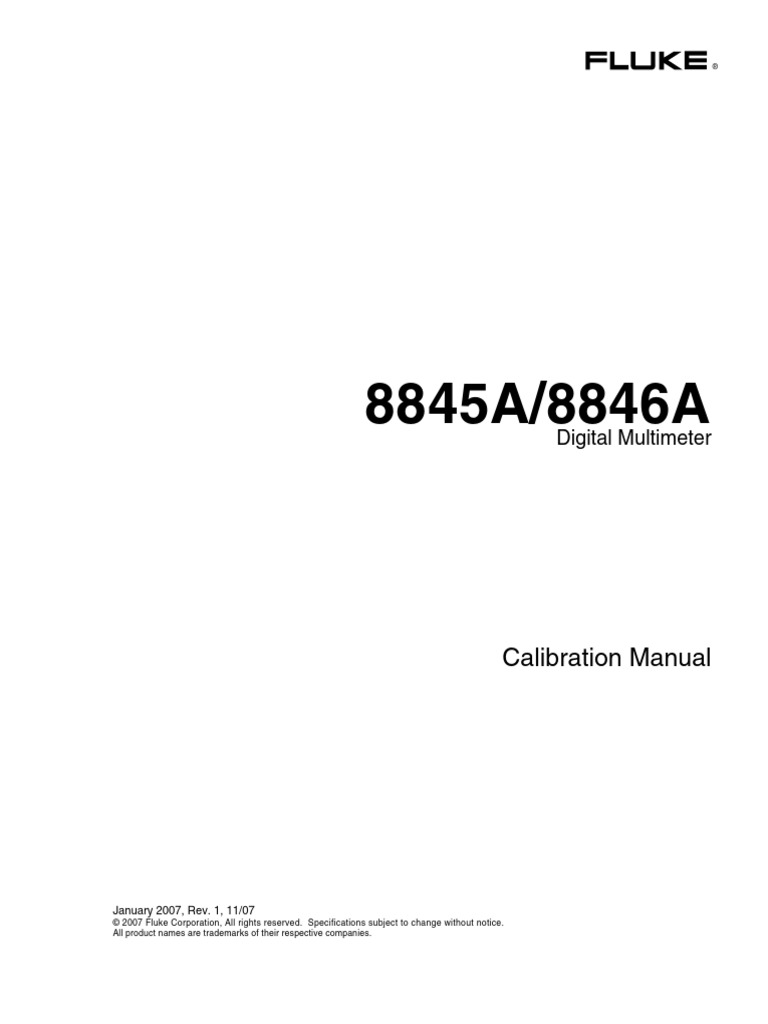 8846 A Multimetro de Bancada | PDF | Alternating Current | Calibration