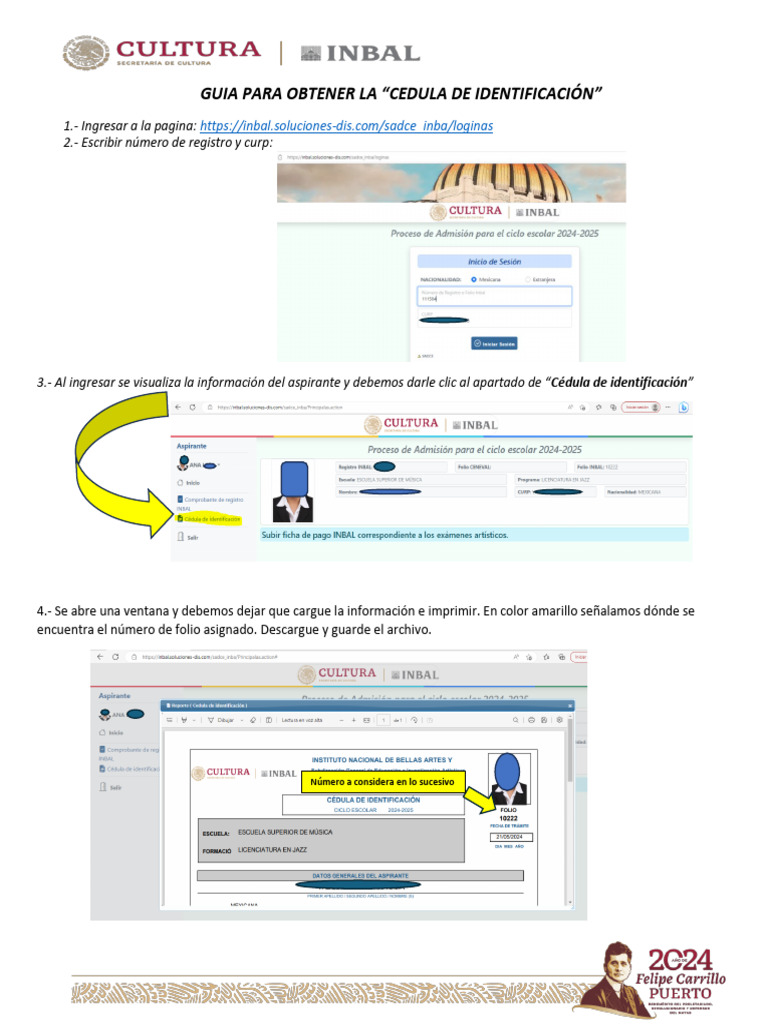 Guia para Obtener La Cédula de Identificacion Con Folio | PDF ...