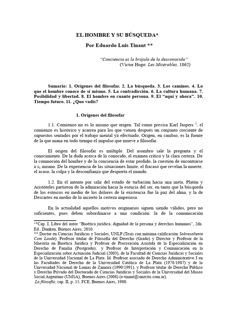 Tinant El Hombre y Su Búsqueda | PDF | Autonomía | Immanuel Kant