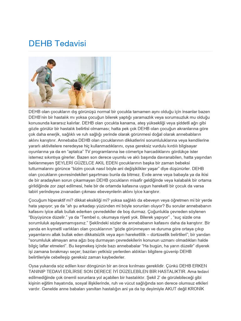 DEHB Tedavisi | PDF