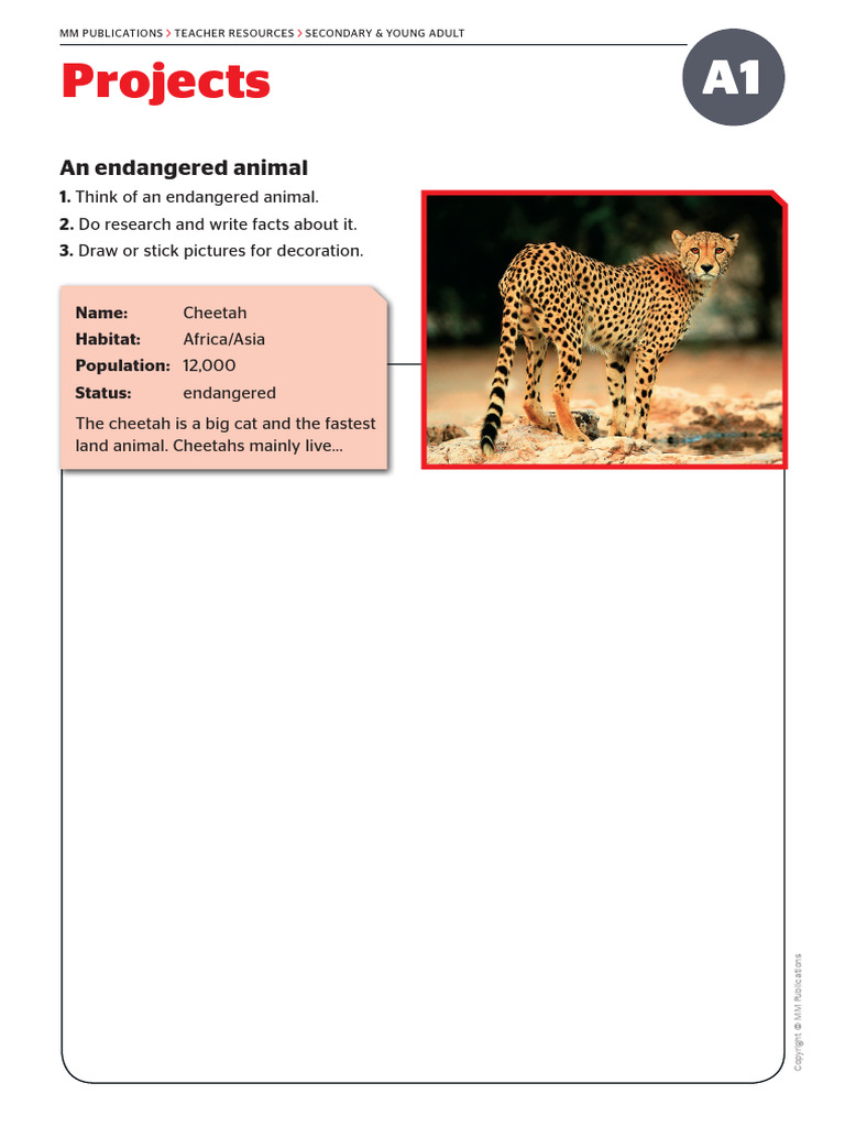 Sec Young A1 An Endangered Animal | PDF