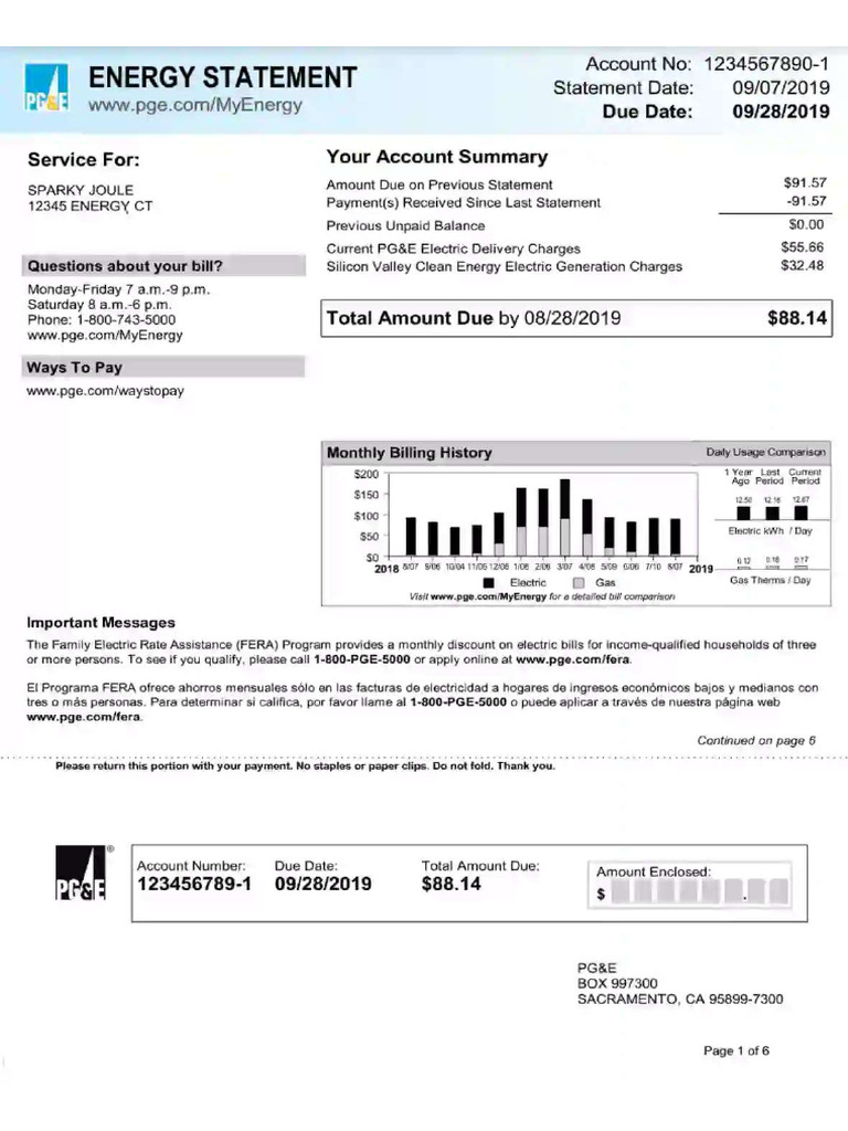 Utility Bill Template | PDF