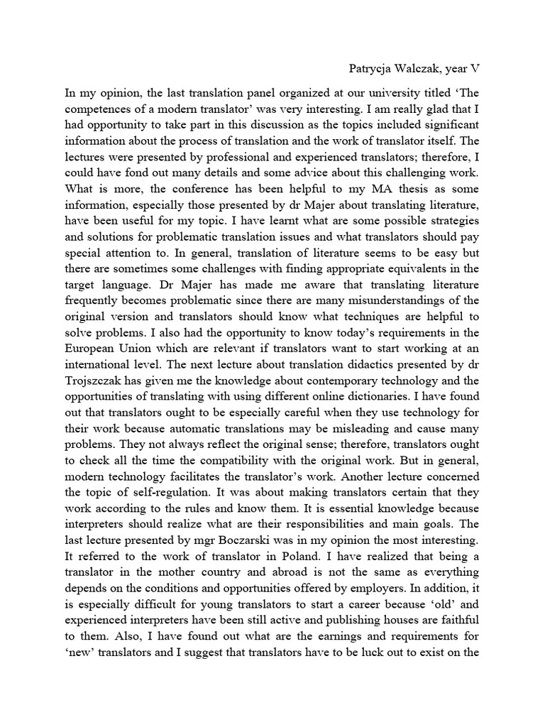 Modern Translator Competencies Panel | PDF | Translations | Human ...