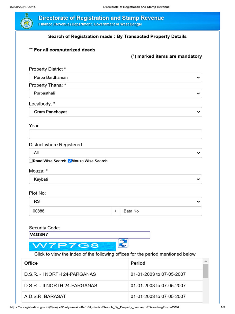 Directorate of Registration and Stamp Revenue RS | PDF | Cyberspace ...
