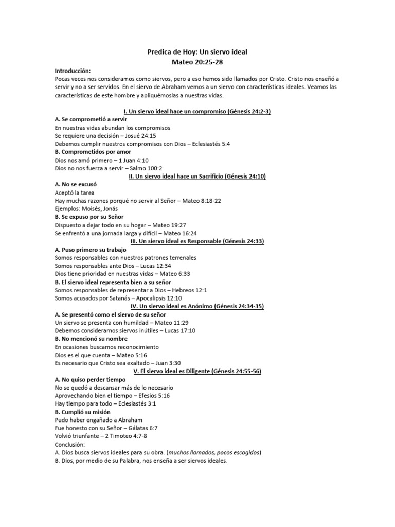 Caracteristicas de Un Siervo de DIOS | PDF | Religión y espiritualidad