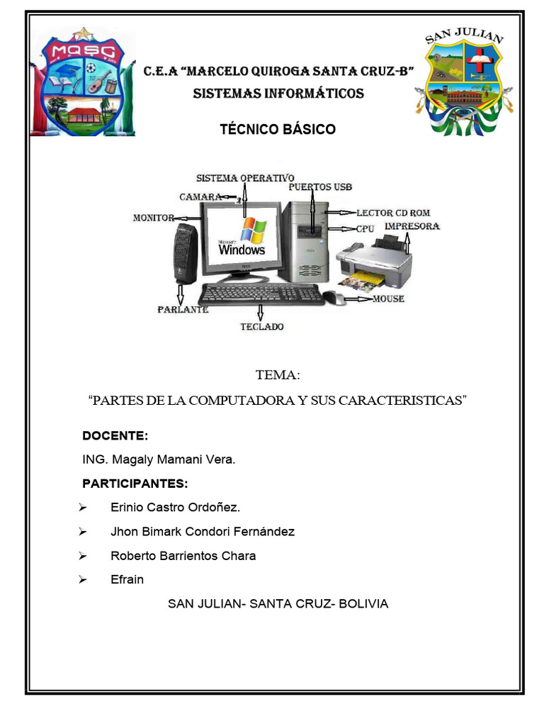 Grupo 1 Partes de La Computadora | PDF | Hardware de la computadora ...