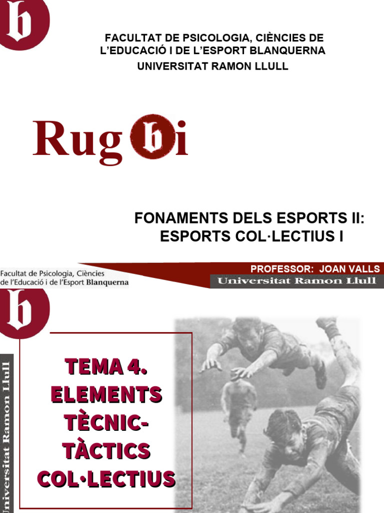 Tema 4. Elements Tècnic-Tàctics Col Lectius | PDF