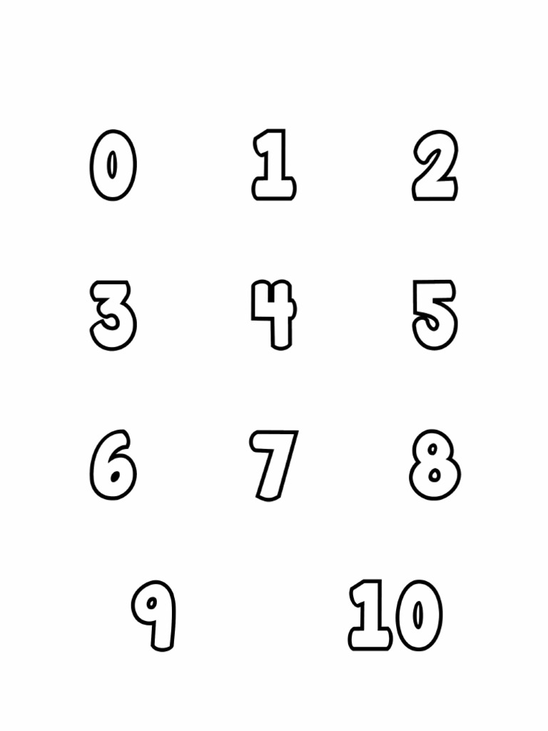 Free-Printable-Number-Bubble-Letters-Bubble-Numbers-Set-0-10 | PDF