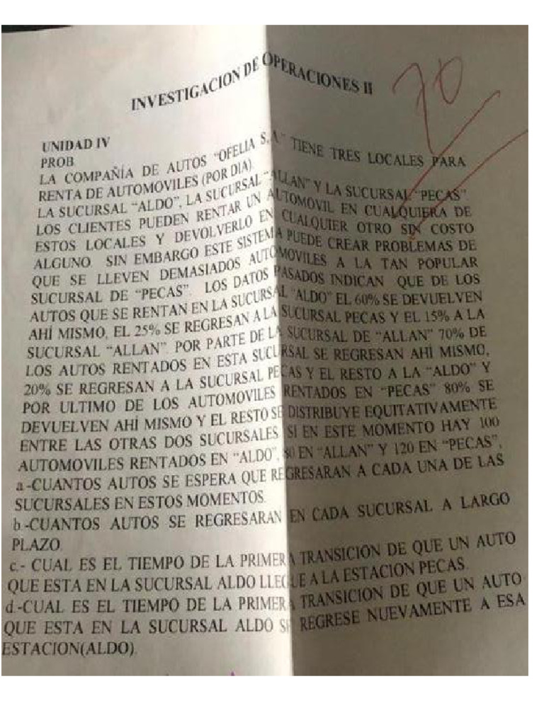 Examenes U4 in - Op 2 | PDF