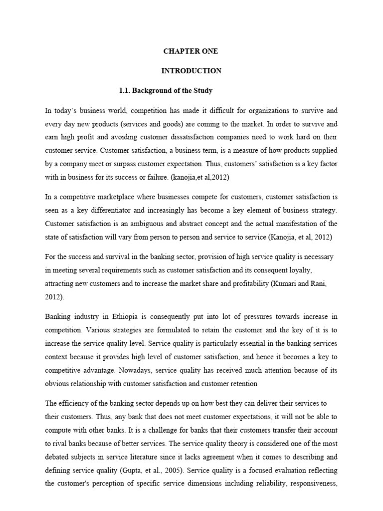 1.1. Background of The Study | Download Free PDF | Customer ...