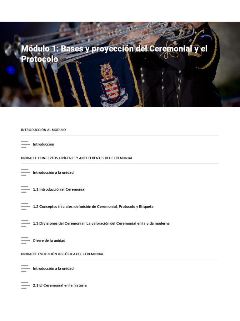 Módulo 1: Bases y Proyección Del Ceremonial y El Protocolo | PDF | Diplomacia | Institución