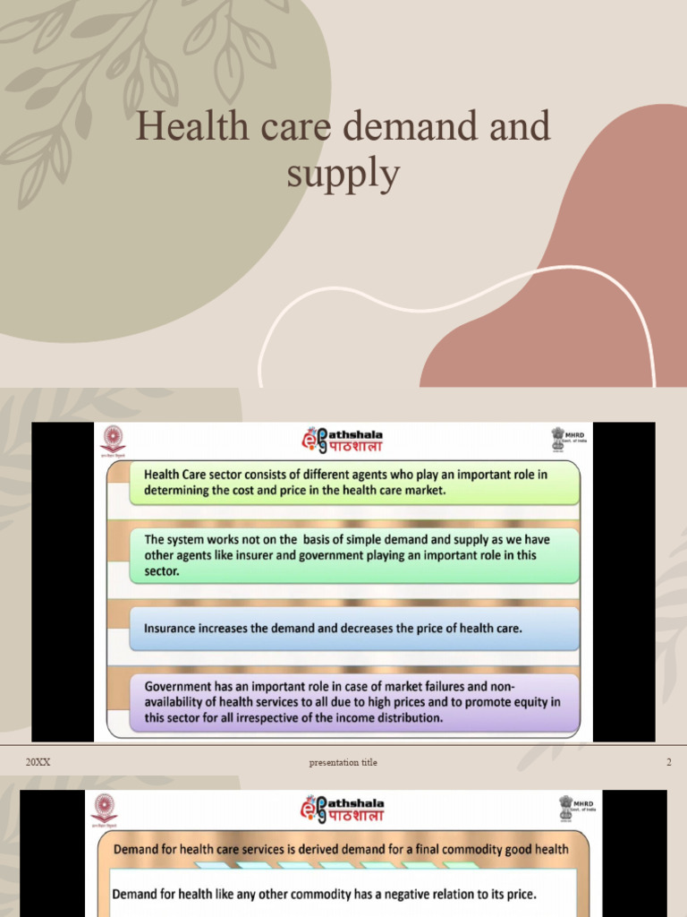 Healthcare Demand and Supply Overview | PDF | Health Care | Health ...